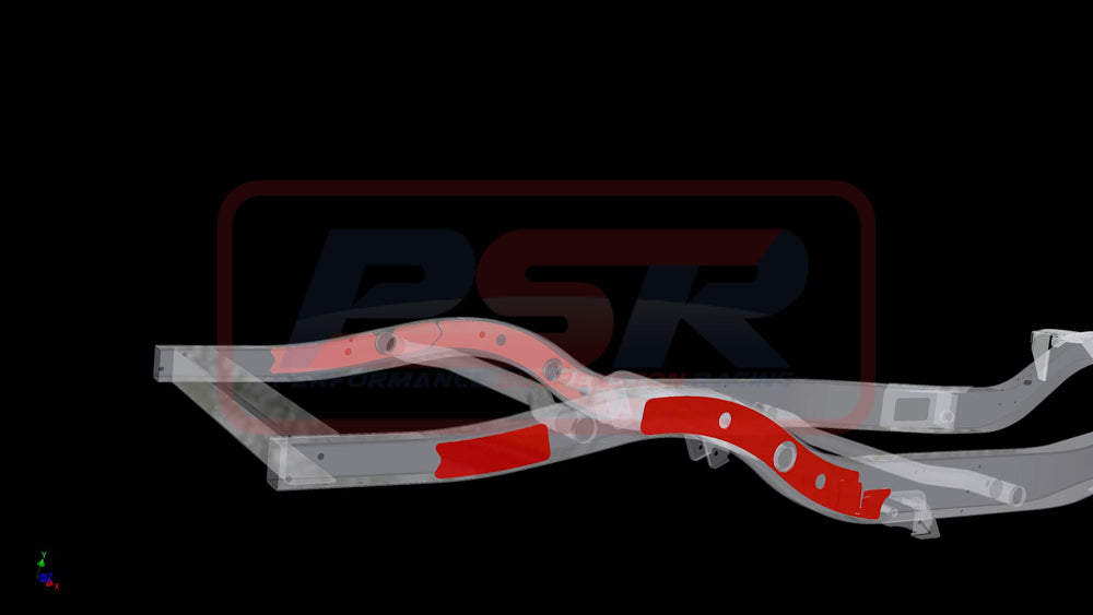 PSR Nissan Patrol GQ-GU Chassis Bracing Wagon Rear External (Mid body