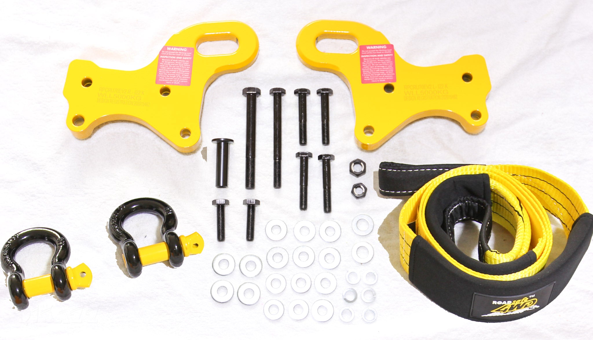 Roadsafe 4wd HD Recovery Tow Point Kit for Toyota 76 78 79 Series Land